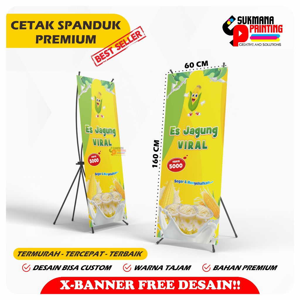Jual X-BANNER STAND 1 SET RANGKA SPANDUK XBANNER ES JAGUNG VIRAL | Shopee Indonesia