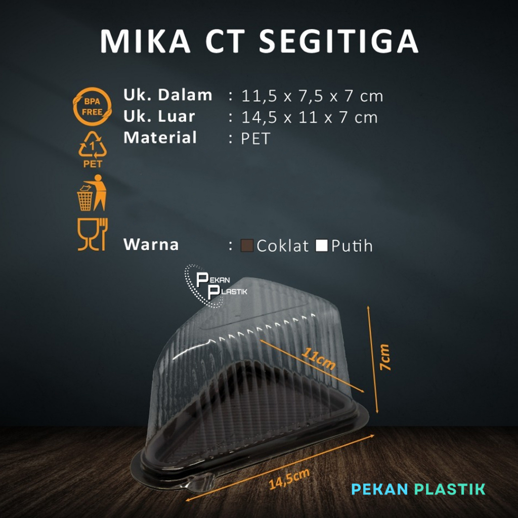 Jual 10 pcs Tray Mika SEGITIGA Cake Box / Dus Mika Mini Cake Tray Mika ...