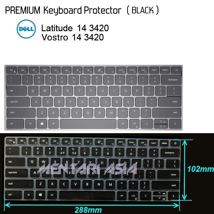Jual Keyboard Protector DELL Vostro 3420 - PREMIUM BLACK | Shopee Indonesia
