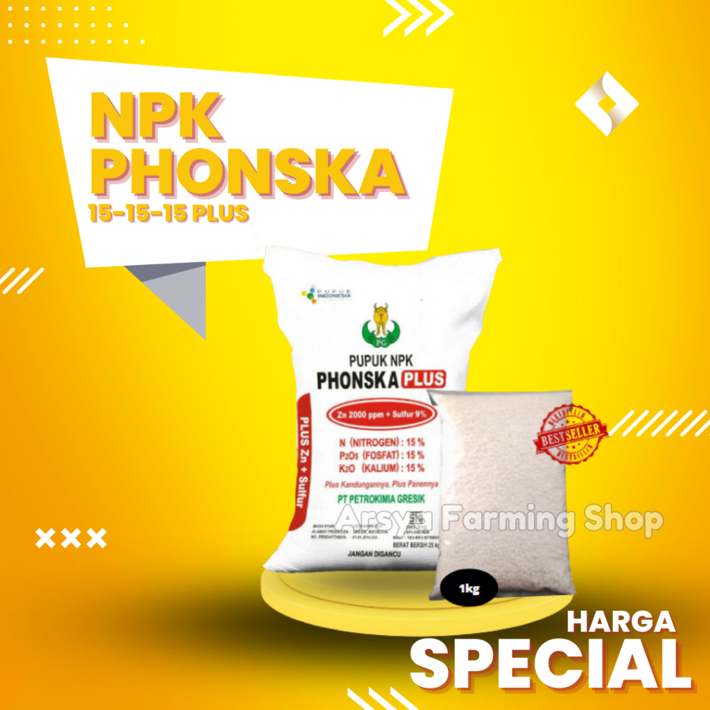 Jual Pupuk NPK Phonska Plus 1 Kg Kemasan Repacking | Shopee Indonesia