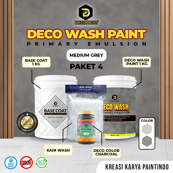 Jual Paket Isi 4 Barang - Deco Wash Paint | Cat Motif Semen Ekspos ...