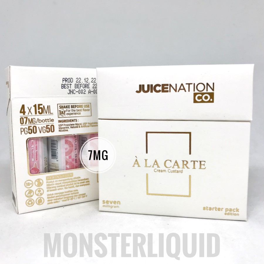 Jual A LA CARTE STARTER PACK CREAM CUSTARD JUICENATION 7MG 4X15 ...
