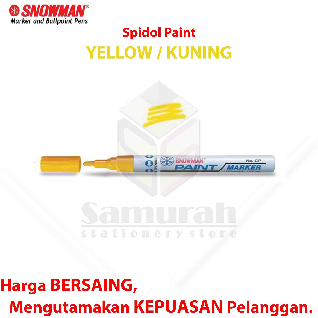 Jual Spidol Paint Marker Snowman Permanent Besar 10 Warna - Emas Perak ...