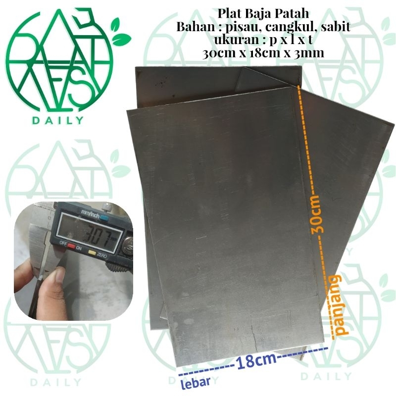 Jual Plat Baja Patah PUTIH tebal 3mm | Shopee Indonesia