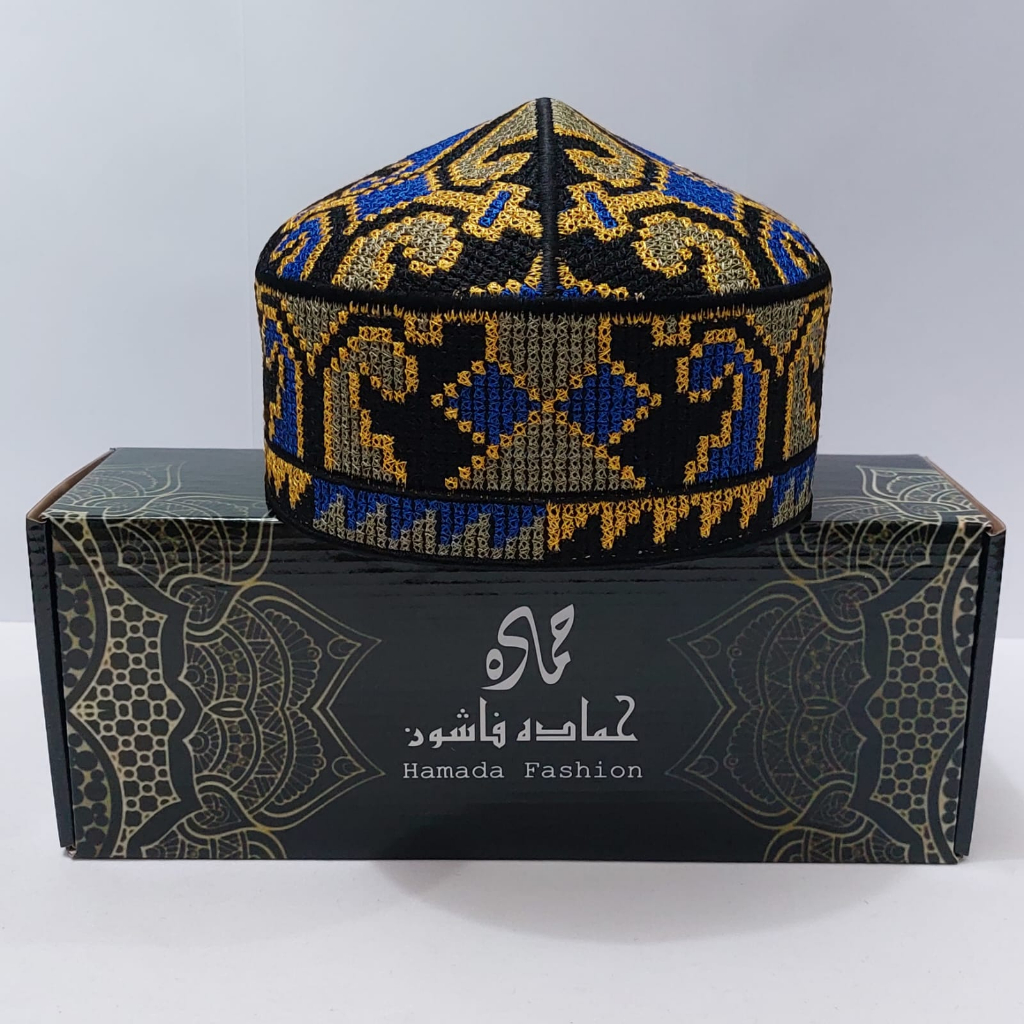 Jual PECI PAKISTAN HAMADA EXCLUSIVE KEMASAN BOX/ Peci Full Bordir ...