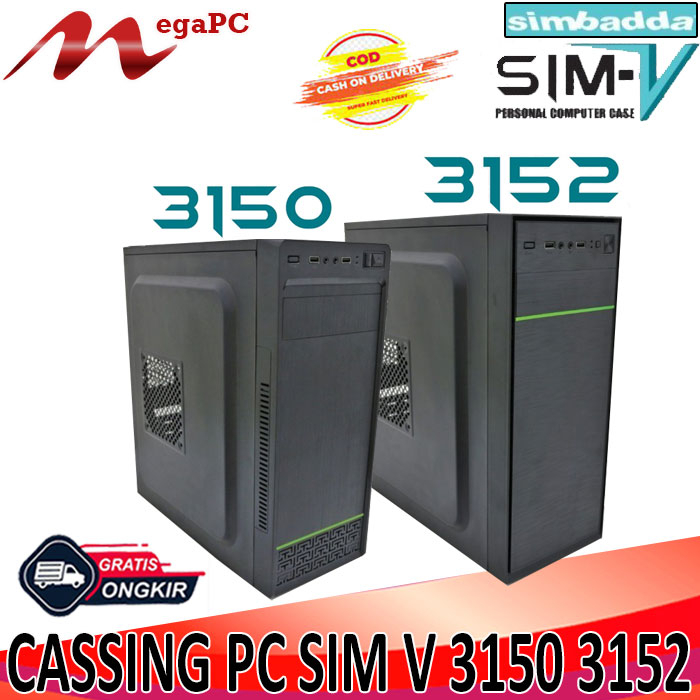 Jual Cassing PC Simbadda Sim v 3150 3152 Include Psu 380 Watt | Shopee Indonesia