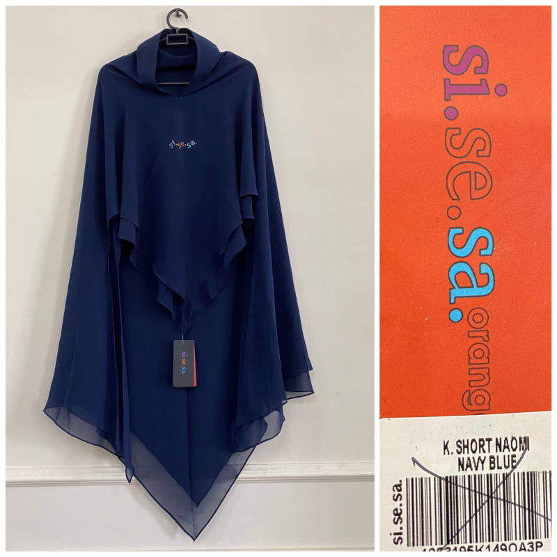 Jual sisesa Khimar short naomi navy | Shopee Indonesia