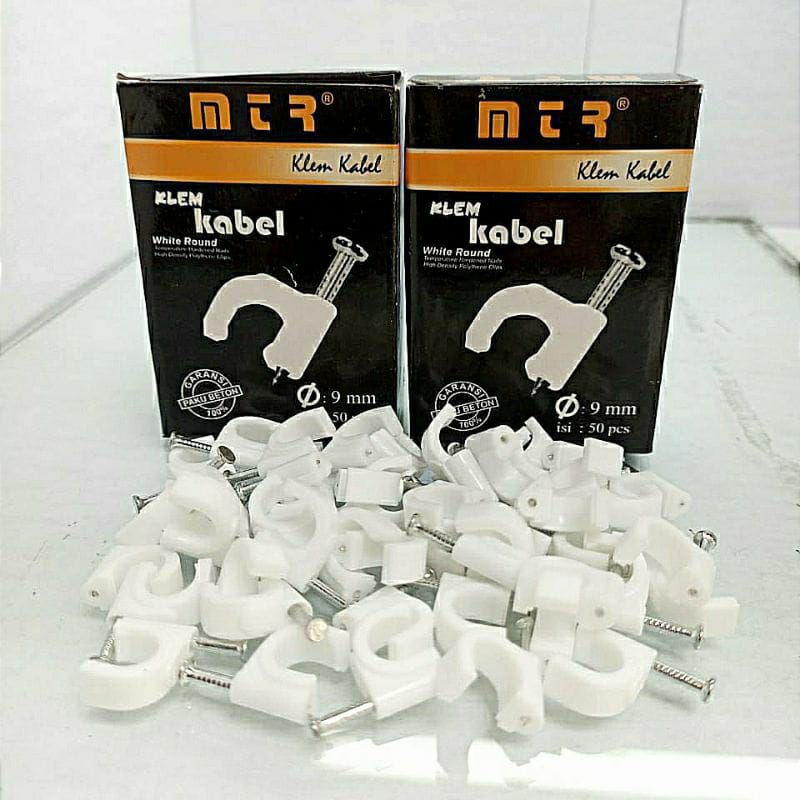 Jual Klem Kabel 9 mm Klem Kabel Original PAKU BETON ASLI isi 50 pcs ...