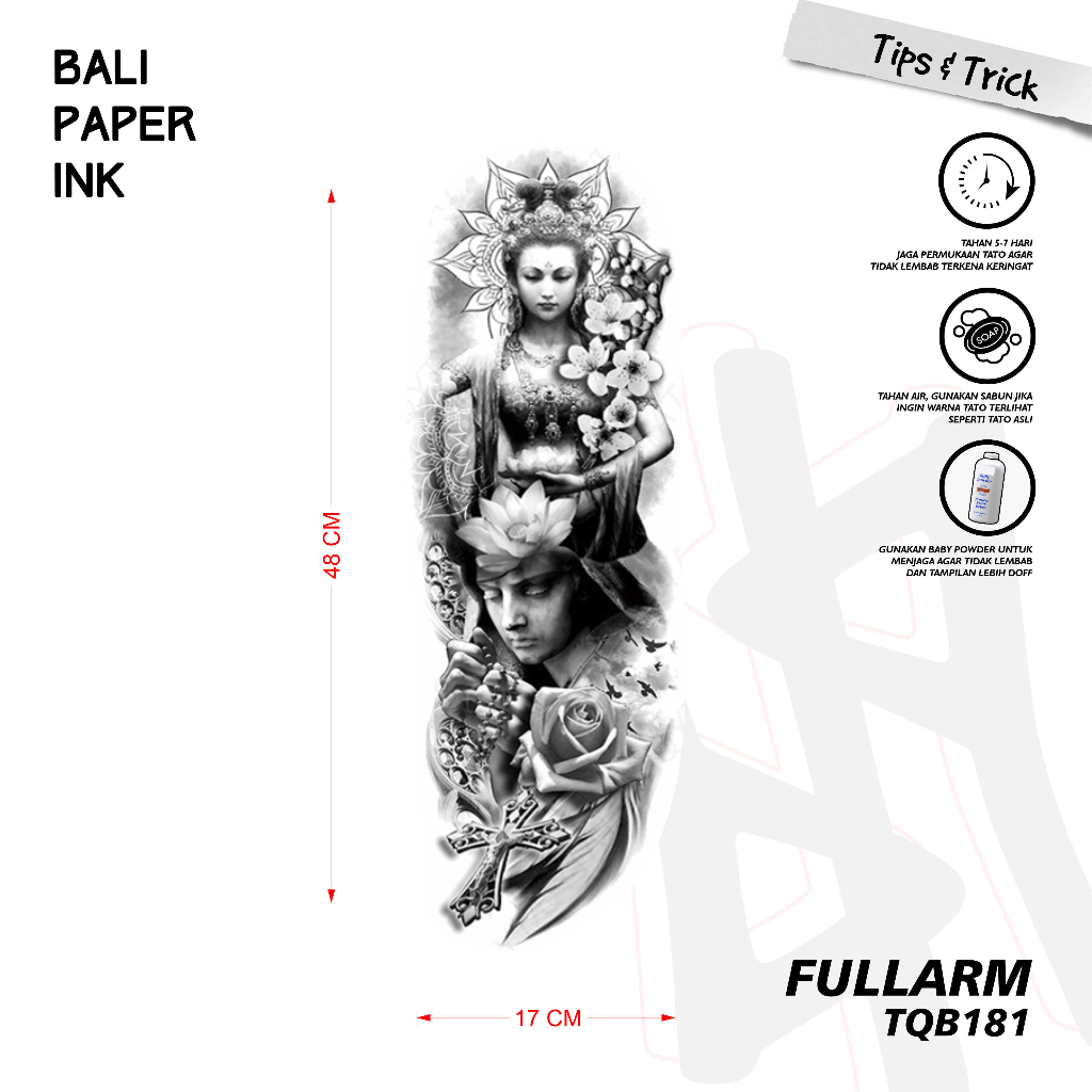 Jual TQB181 Balinese Tato Temporer Basic Bali Paper Ink | Shopee Indonesia