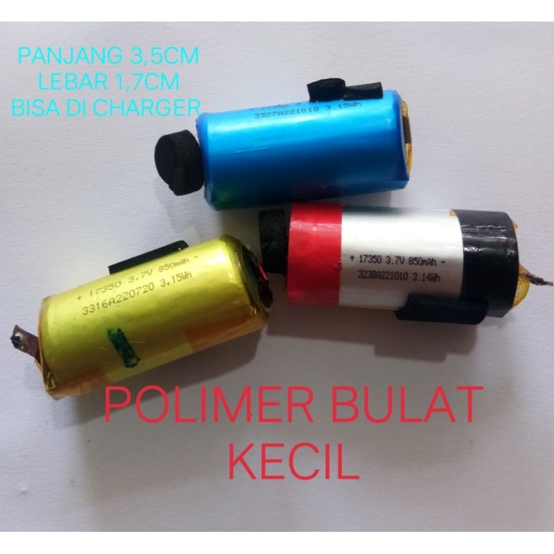 Jual BATERAI POLIMER 3,7v BULAT TIPE HIGH | Shopee Indonesia