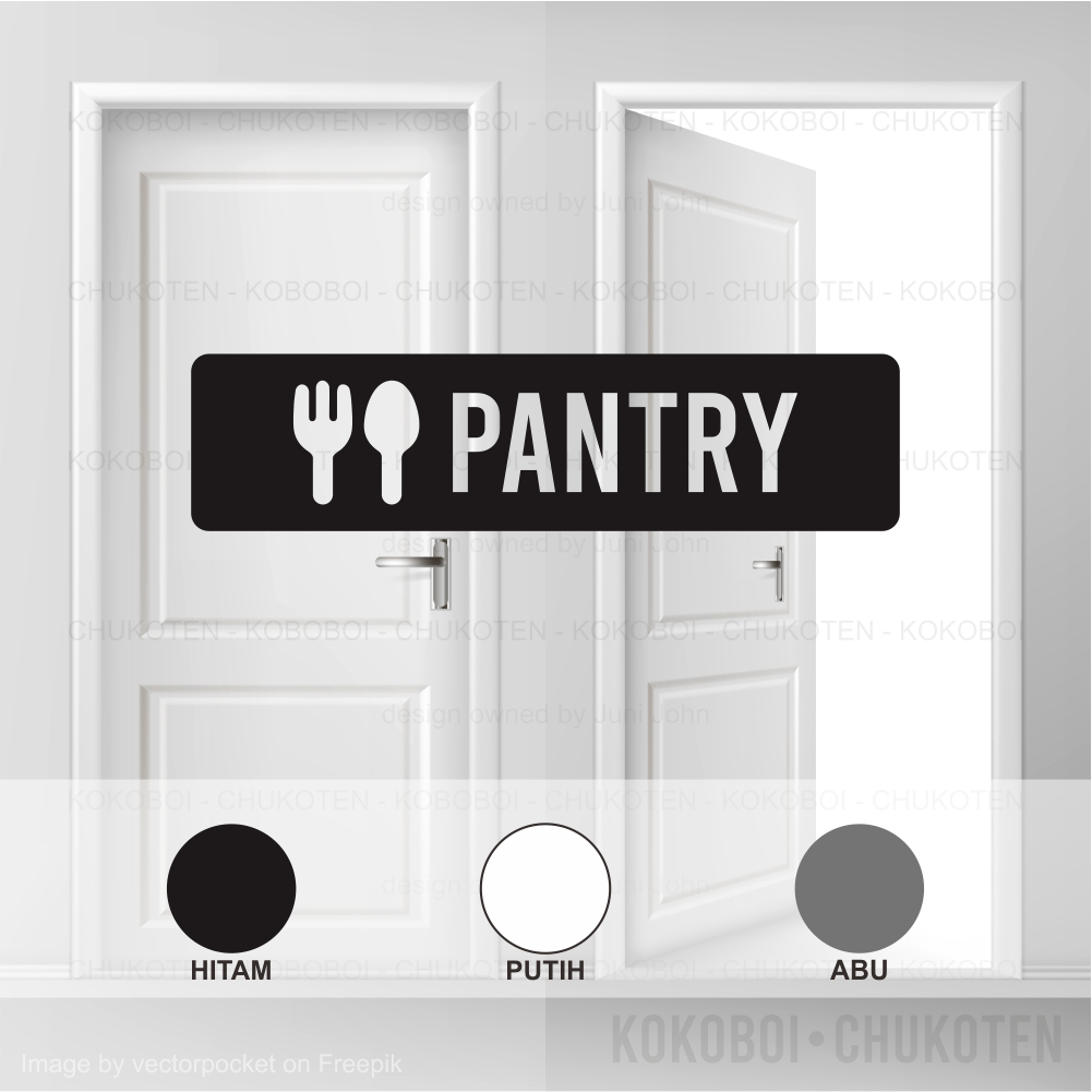 Jual Stiker Pintu Pantry Kantor Dapur Restoran Cafe Kaca Sign Stiker ...