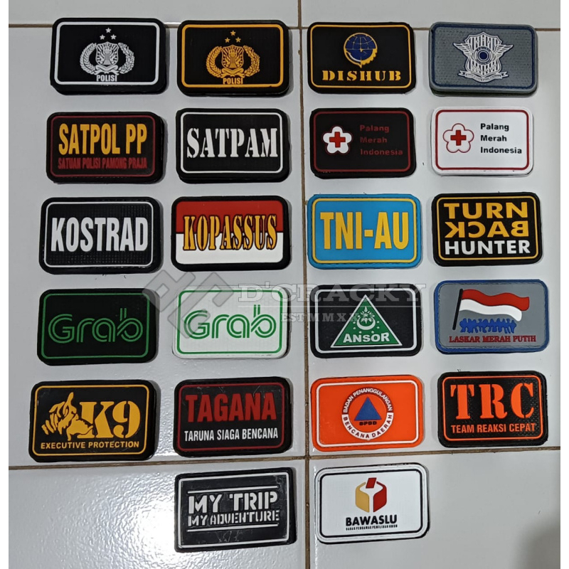 Jual Patch Rubber / Logo Karet Velcro | Shopee Indonesia