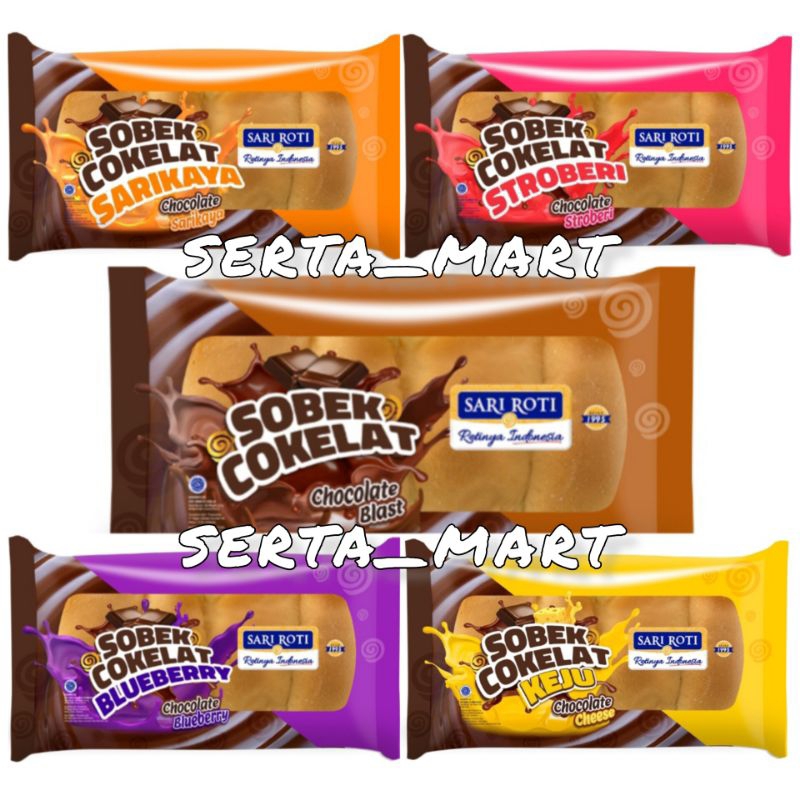 Jual Sari Roti - Roti Sobek Cokelat 214gr - SariRoti Sobek Coklat Keju ...
