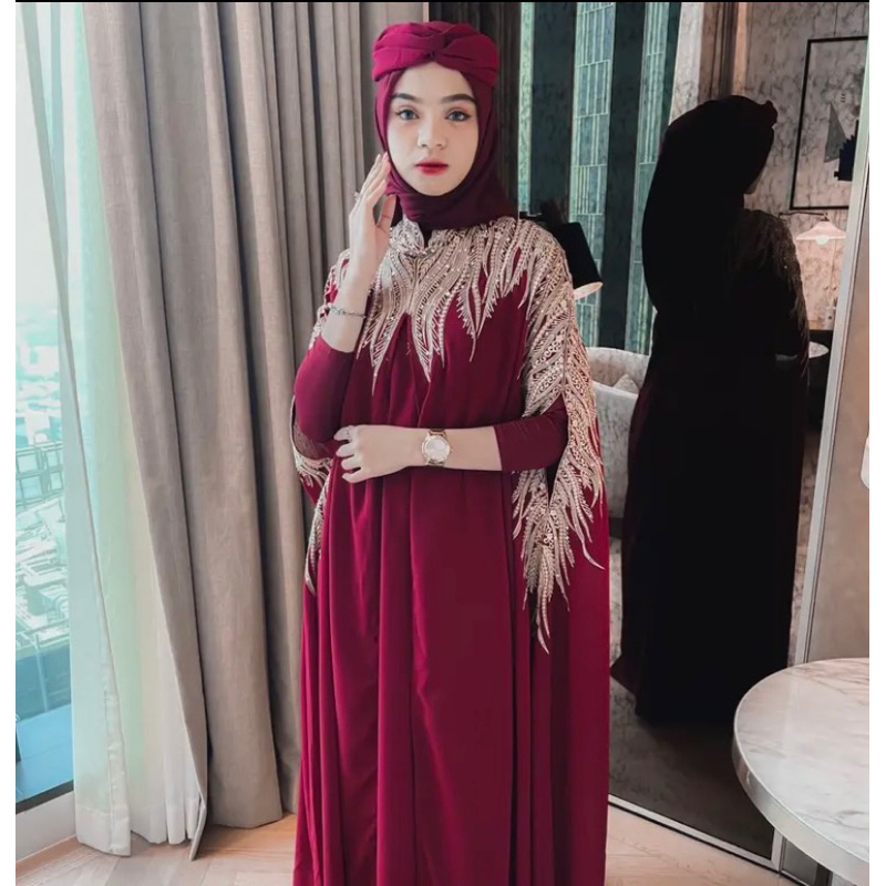 Jual Promo Kaftan Gamis Fuji Bordir Kaftan Mewah Kaftan Lebaran Kaftan ...