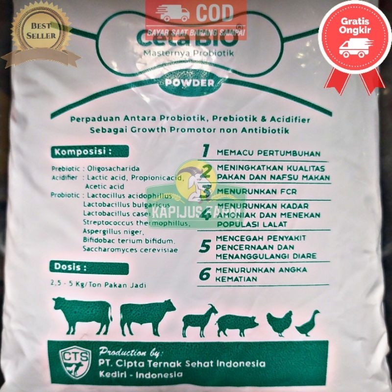 Jual cetabio powder ceta bio pemacu pertumbuhan ternak probiotik ternak ...