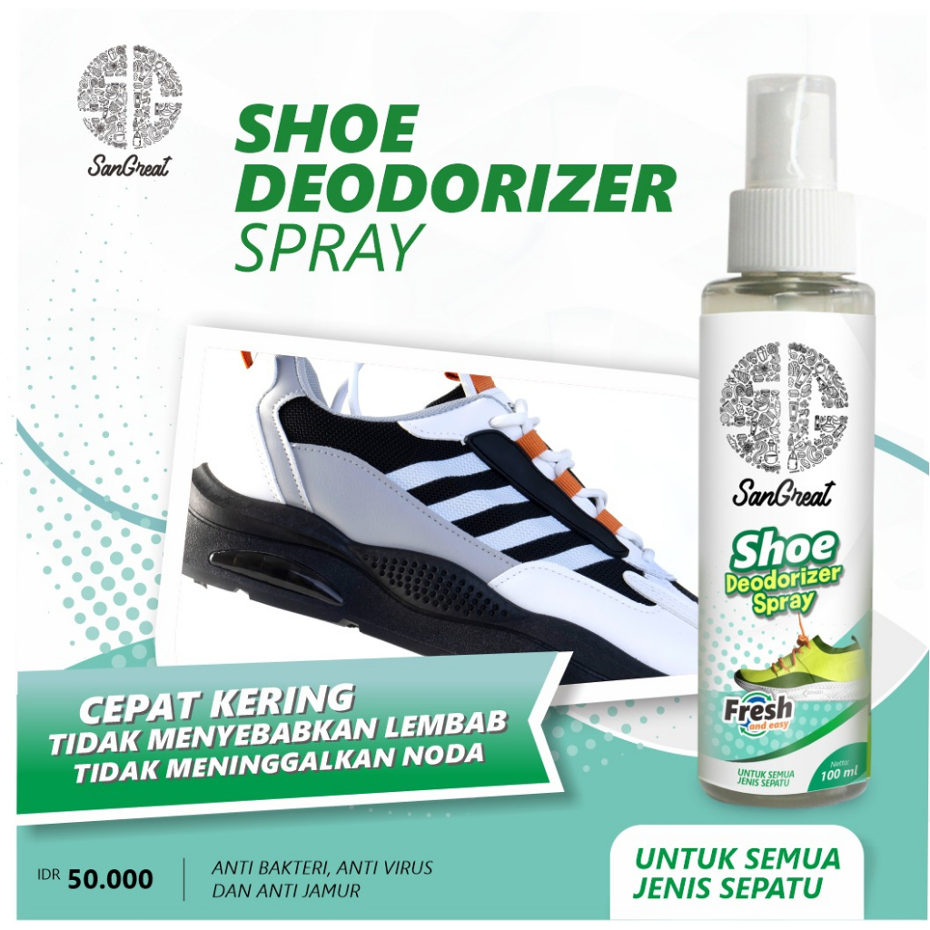 Jual Parfum sepatu, pewangi sepatu, penghilang Bau Sepatu, SanGreat ...