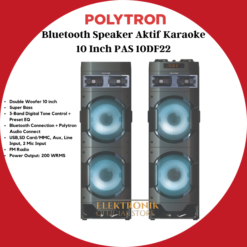 Jual Polytron Speaker Aktif Pas 10df22 Pas10df22 Pas 10df22 Bluetooth