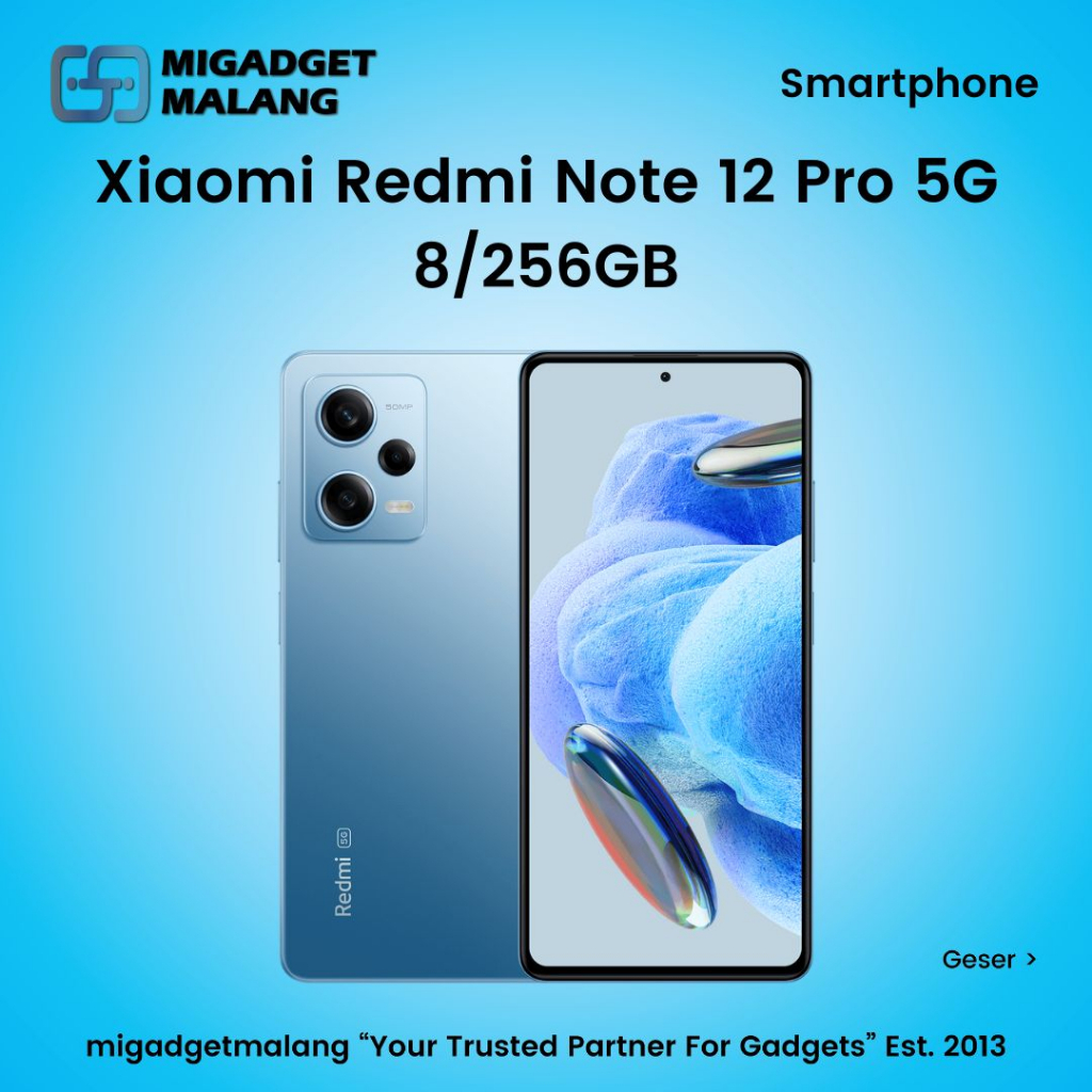 Jual Xiaomi Redmi Note 12 Pro 5G 8/256GB Garansi Resmi | Shopee Indonesia