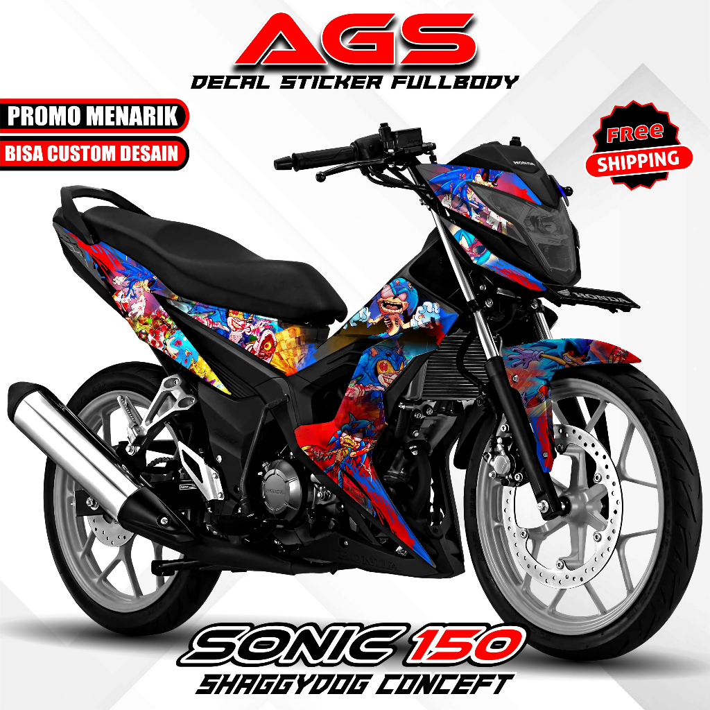 Jual Decal Sonic 150r Full Body Sticker Decal Honda Sonic Striping ...