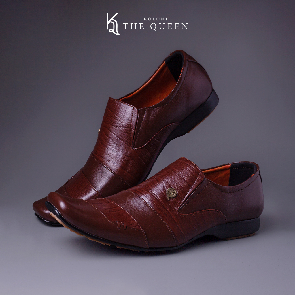 Jual KQ Indonesia Sepatu Pantopel Pria K-504 Original Kulit Asli-Brown ...