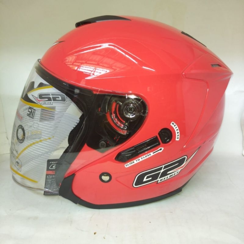 Jual HELM G2 OPTIMAX SOLID ORIGINAL KACA DOUBLE VISOR HELM HALF FACE ...
