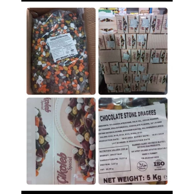 Jual coklat kerikil 5kg original fanatic chocolate stone cokelat arab ...