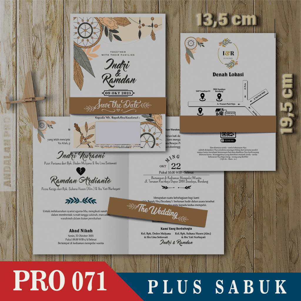 Jual Pro 071 Lipat 2 Plus Sabuk - Cetak Undangan Color / Berwarna ...