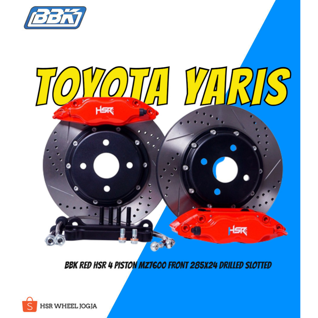 Jual BBK HSR Toyota Yaris Big Brake Kit 285X24 Kaliper Rem 4 Piston ...