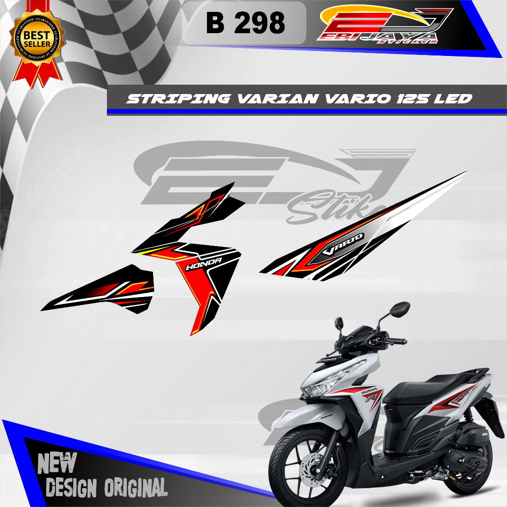 Jual STIKER DECAL VARIO 125 LED CUSTOM VARIAN WARNA / STIKER SEMI FULL BODY HONDA VARIO 125 ...