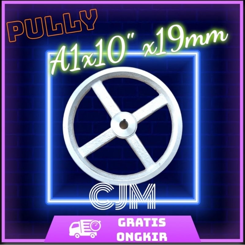 Jual pully/Pulley A1, 10inch As 19mm dan 20mm | Shopee Indonesia
