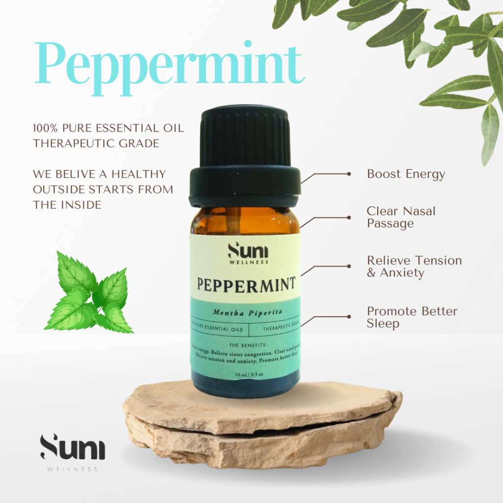 Jual Sunee Wellness Therapeutic Grade Aromatic Peppermint Essential Oil / Minyak Peppermint ...