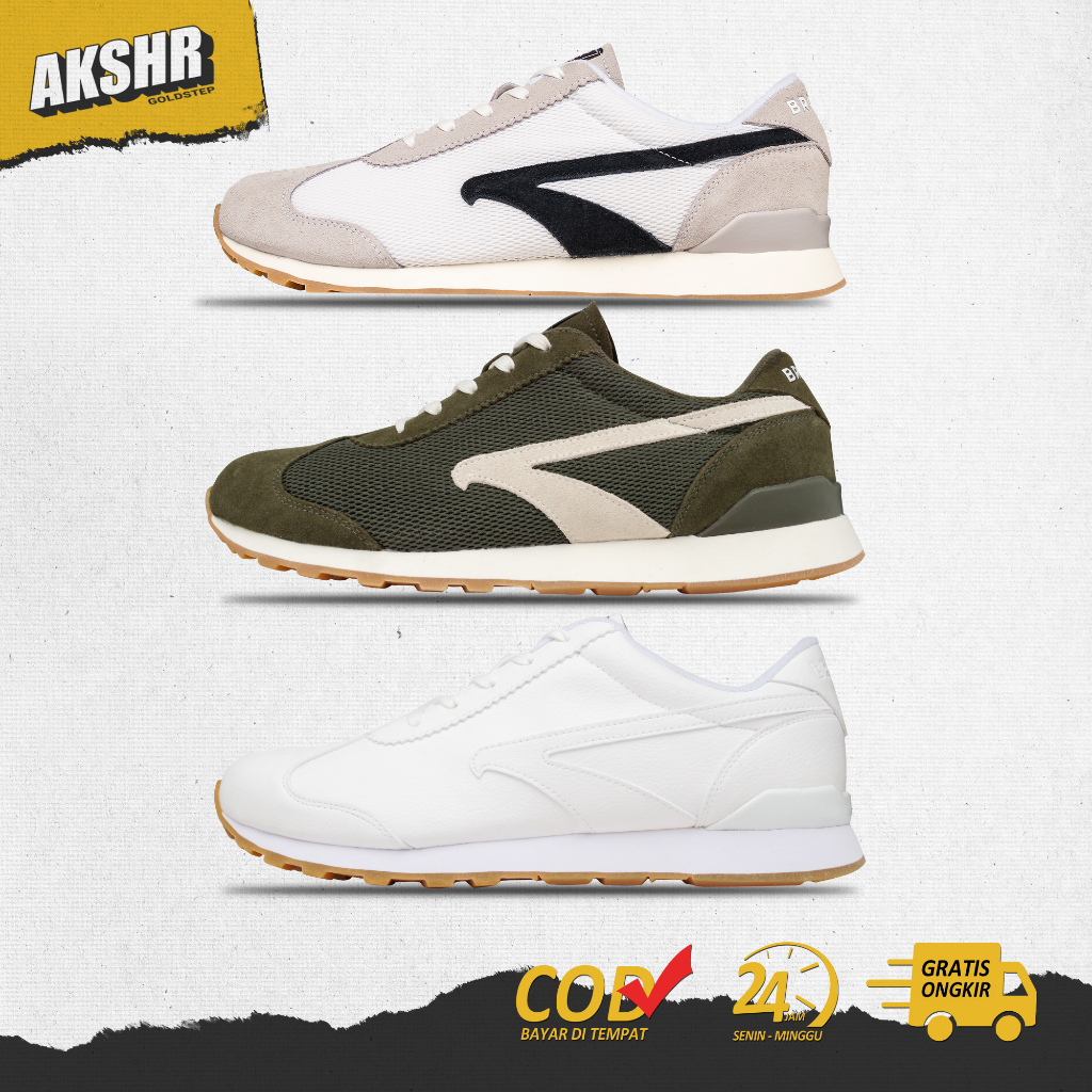Jual BRODO - Sepatu Brodo Corte Jog Warna Full White,Beige Olive,White ...