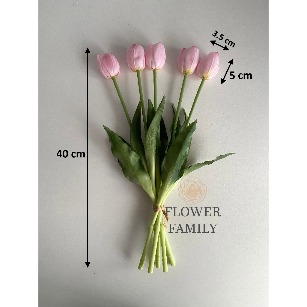 Jual Flower Family [5 Tangkai] - Tulip Latex Palsu Real Touch GRADE A ...