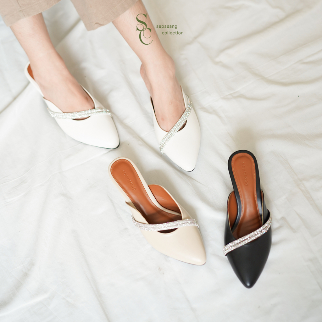 Jual Sepasang Collection Floella Mules Wanita Heels Hak 5 Cm | Shopee ...