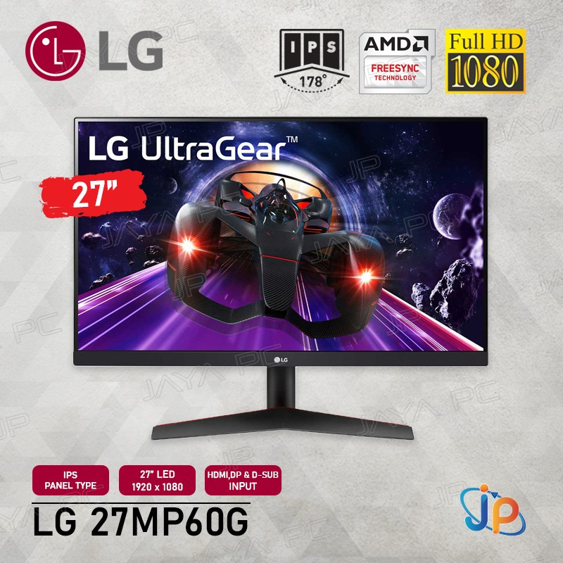 Jual Monitor LG LED IPS 27MP60G/ 27MP60G-B - Full HD 27" Inch | Shopee ...