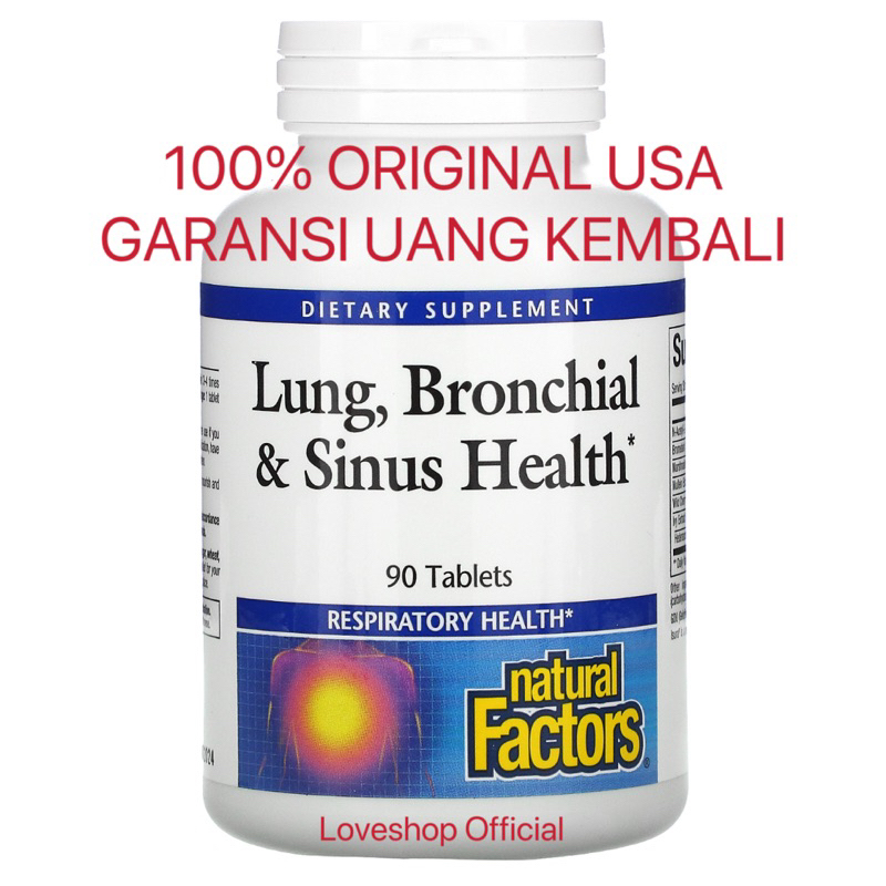 Jual Natural factors Lung Bronchial and Sinus Health isi 90 tablets ...