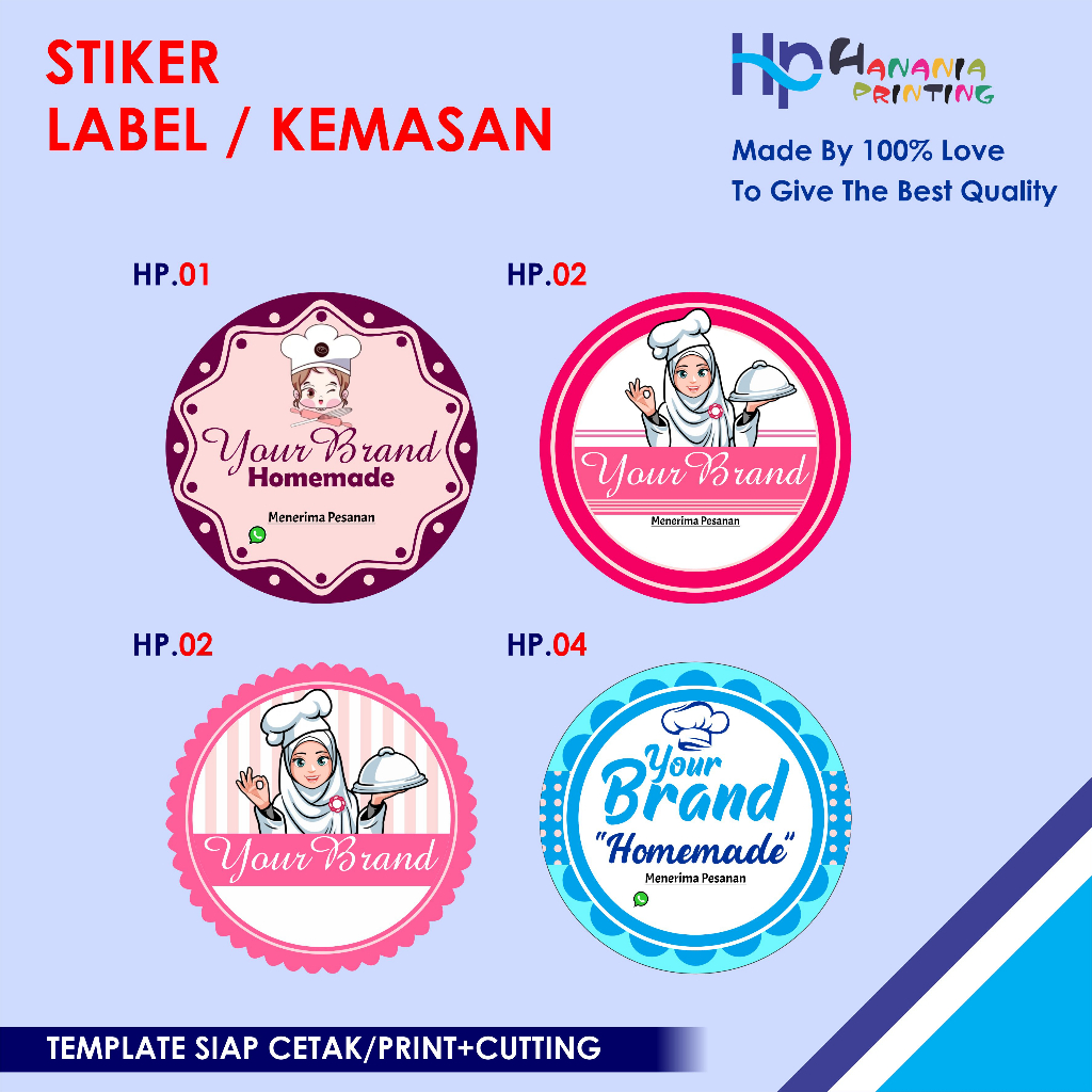 Jual CETAK LABEL STIKER CROMO / LABEL BULAT LABEL NAMA LABEL MAKANAN ...