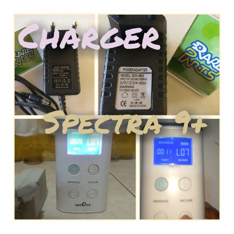 Jual Charger Pompa ASI Spectra 9+ Plus Breast Pump Adaptor Cascasan ...