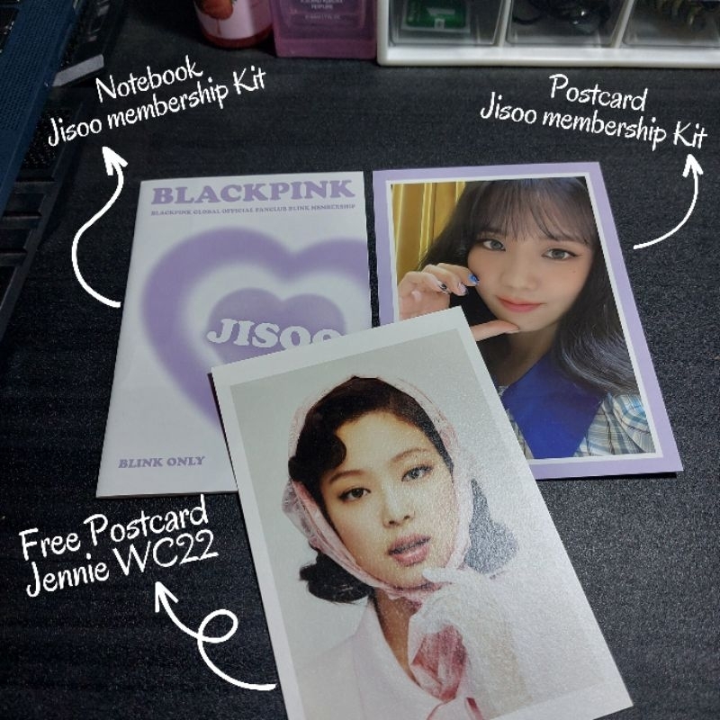 Jual Postcard Notebook Jisoo Jennie Membership Kit Premium Blackpink PC ...