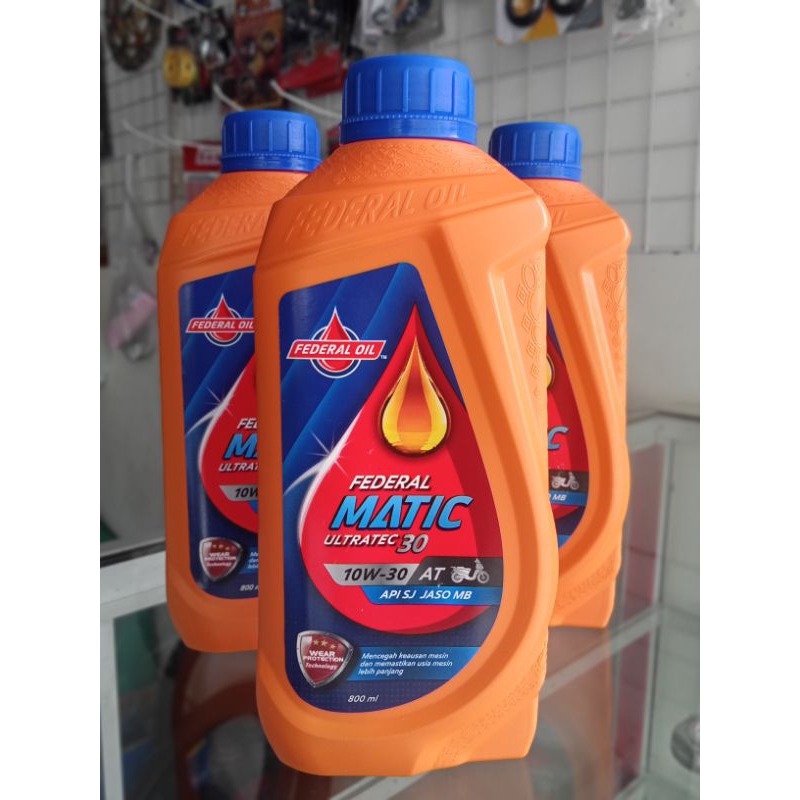 Jual Oli Federal Matic Orange Ultratec Matic Botol Orange 10w-30 800ml ...