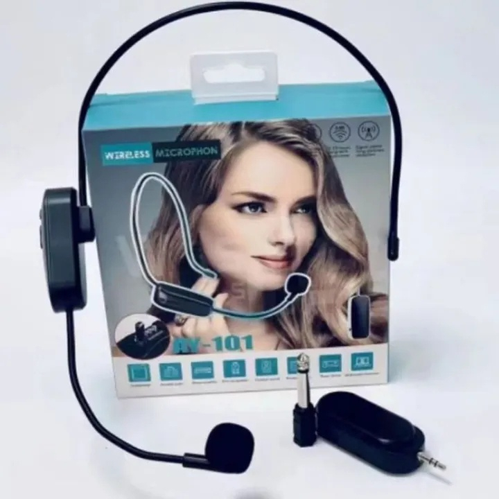 Jual Microphone Mic Clip On Wireless Bando UHF Headset Profesional for ...