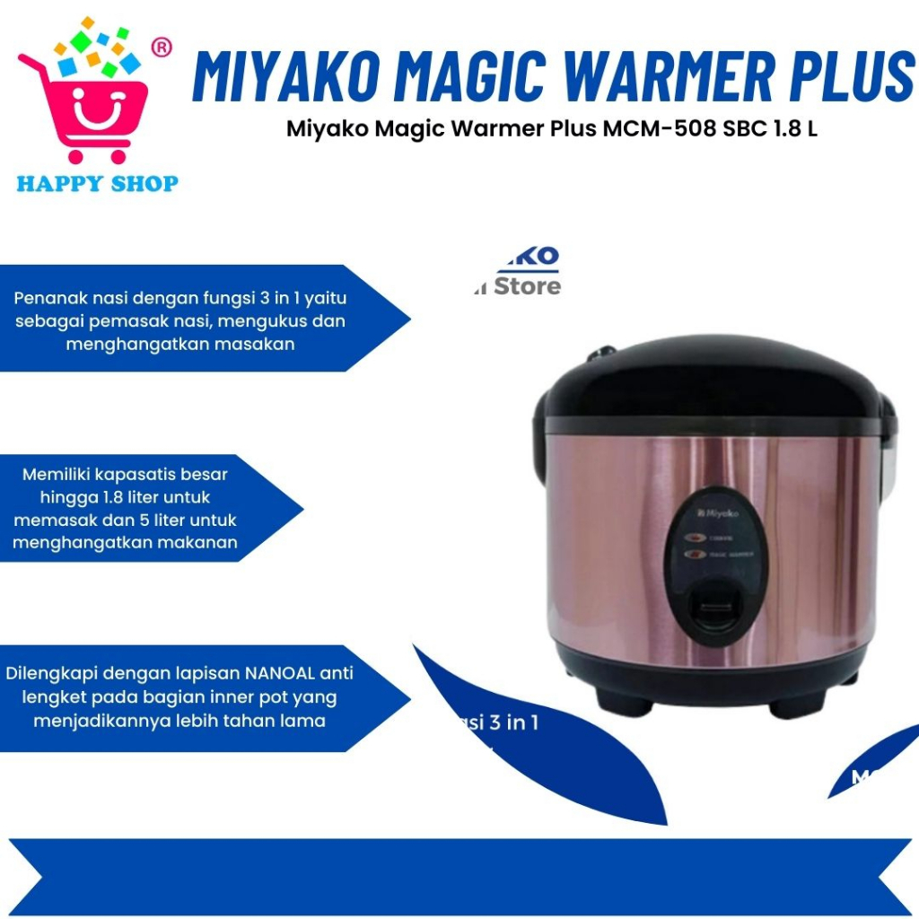 Jual Miyako Magic Warmer Plus MCM-508 SBC 1.8 L | Shopee Indonesia