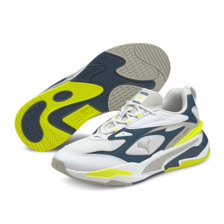 Jual Sepatu Casual PUMA RS-Fast Puma White-Intense Blue-Yellow ORIGINAL ...