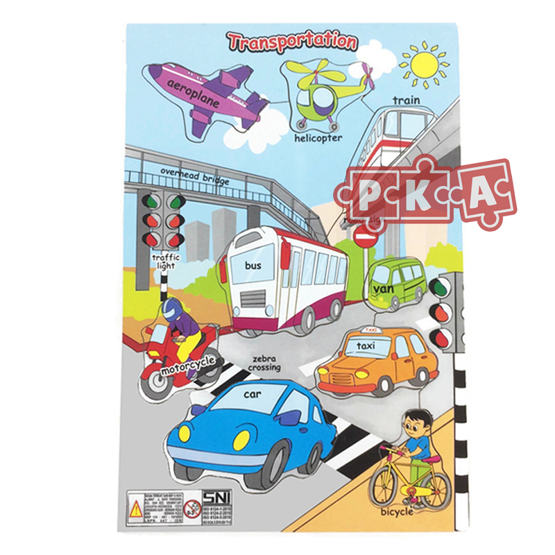 Jual Puzzle Kayu Jalan Raya Kota Alat Transportasi Kendaraan Mainan ...