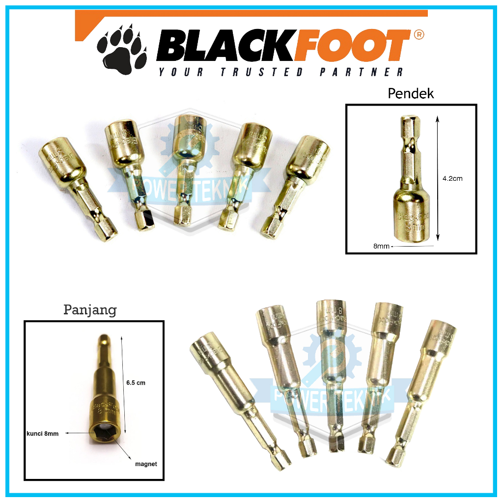 Jual Mata Baut Roofing Panjang dan Pendek BLACKFOOT Magnetic Hex Socket ...