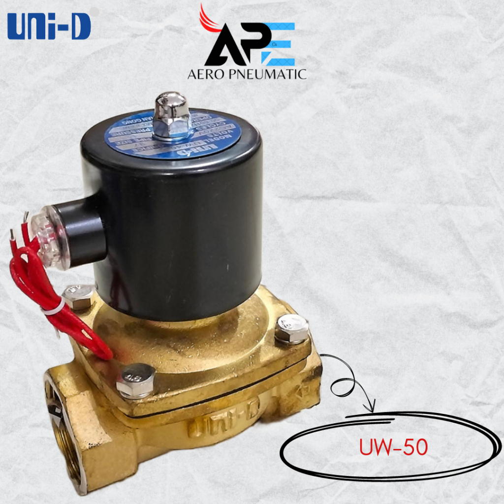 Jual SOLENOID VALVE 2WAY KUNINGAN UNI-D UW-50 / 2W-500-50 drat 2" | Shopee Indonesia