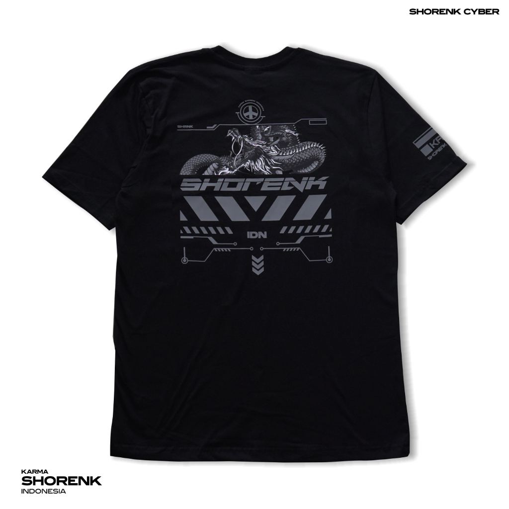 Jual T-SHIRT SHORENK INDONESIA CYBER - HITAM | Shopee Indonesia