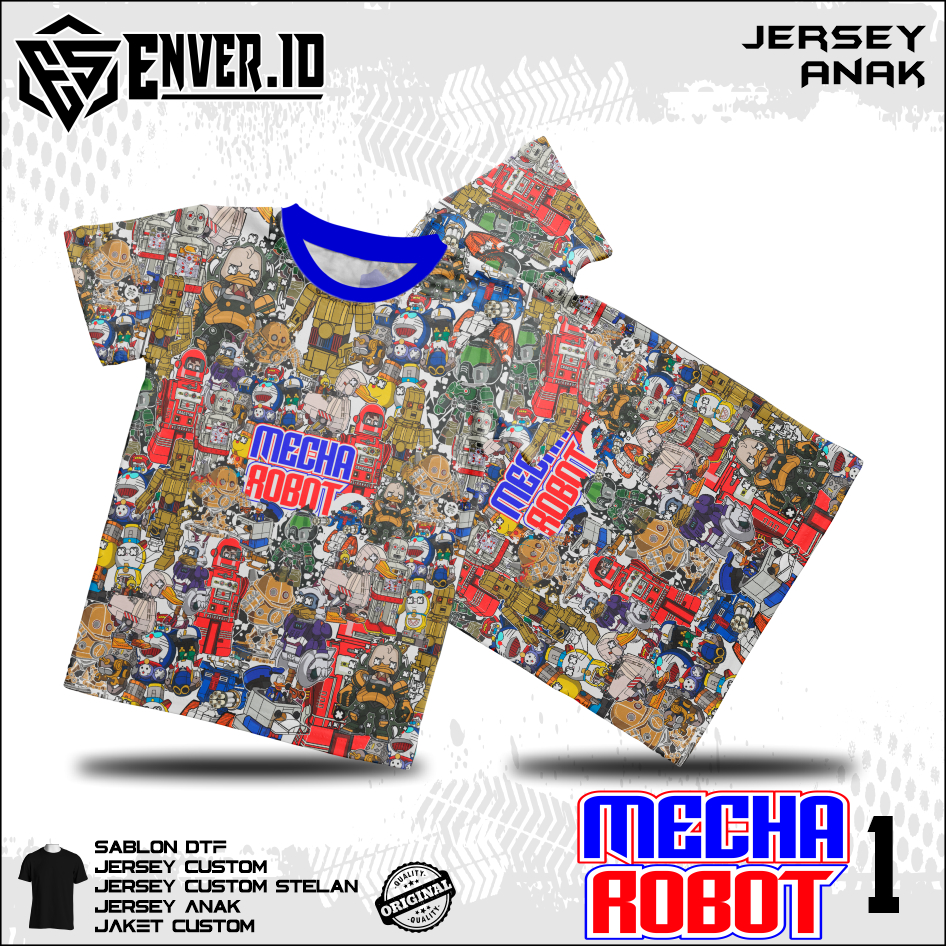 Jual JERSEY ANAK KARTUN FULL PRINT Mecha Robot Popeye Rock Star ...