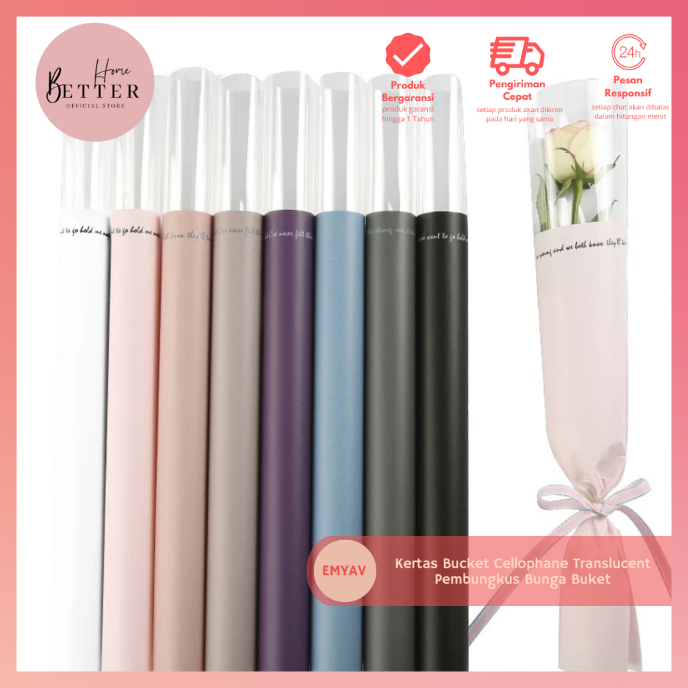 Jual Better Home - [5 LEMBAR] Kertas Bucket Cellophane Translucent ...