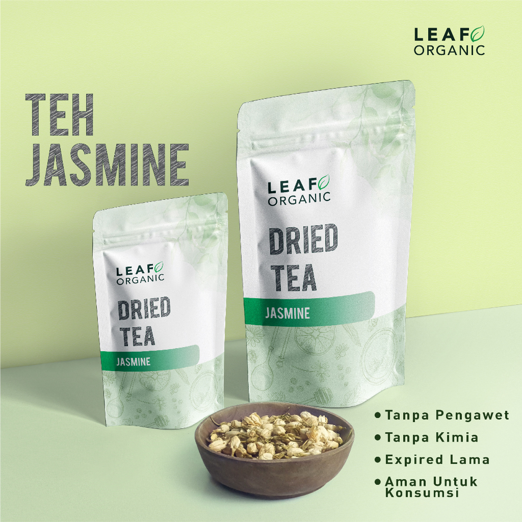 Jual Teh Bunga Jasmine LEAF ORGANIC Melati Kering Dried Tea Murni ...